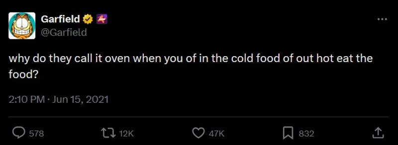 'Why Do They Call It Oven?' Garfield Meme & Copypasta Explained