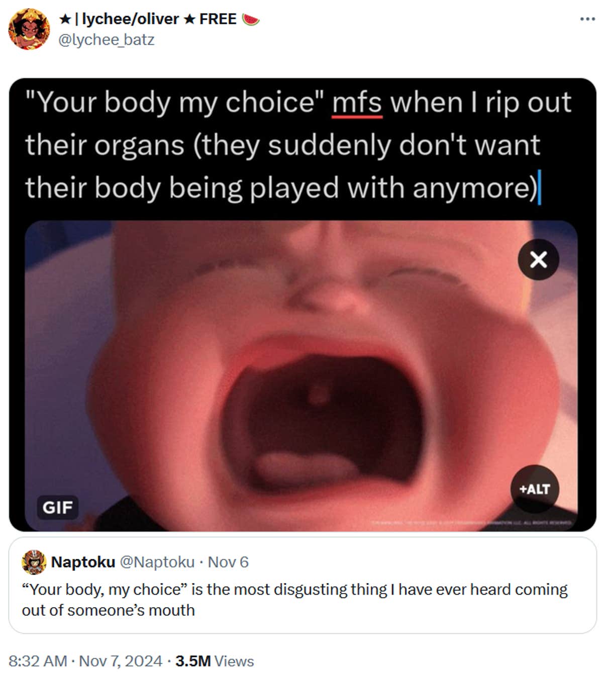 The 'Your Body, My Choice' Meme Gets Flipped On Nick Fuentes