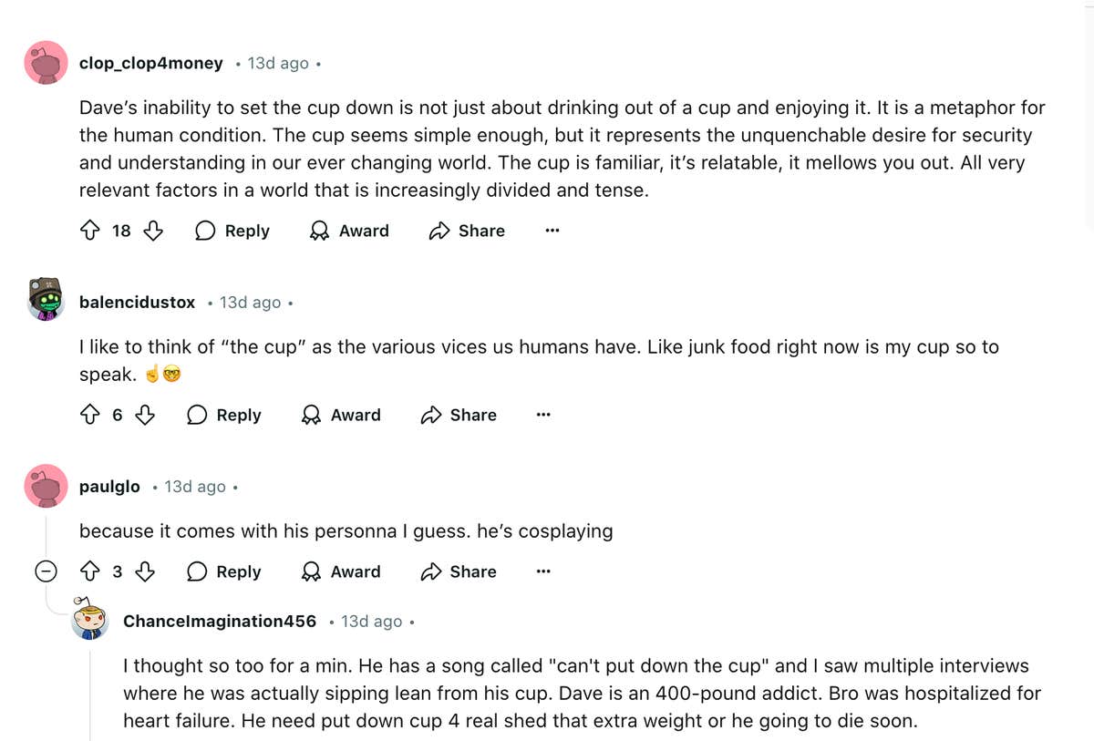 Dave Blunts' 'I Can't Put Down The Cup' Becomes A Meme