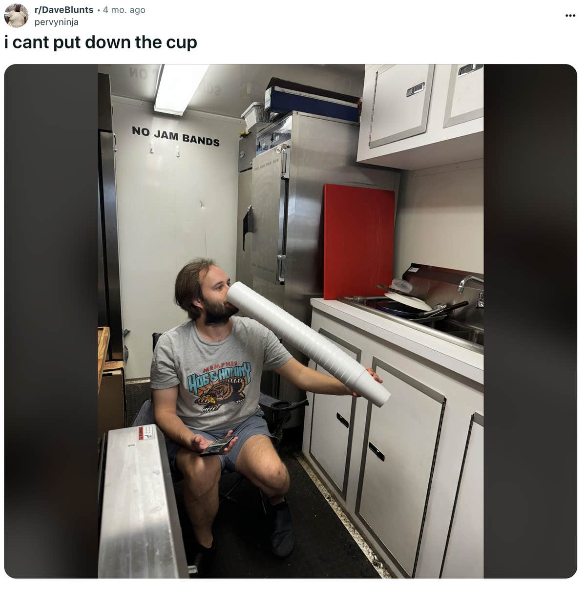 Dave Blunts' 'I Can't Put Down The Cup' Becomes A Meme