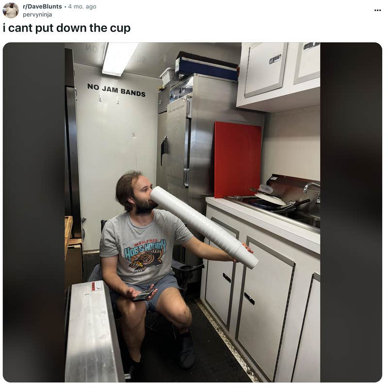 Dave Blunts' 'I Can't Put Down The Cup' Becomes A Meme