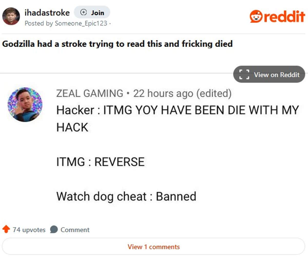 'Godzilla Had A Stroke Trying To Read This And F*cking Died'—Copypasta ...