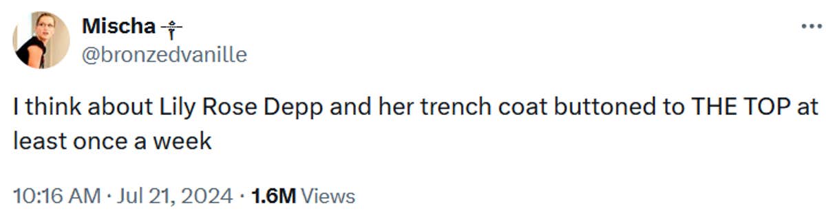 'Trench Coat Buttoned To The TOP'—Explaining The Lily-Rose Depp And 070 Shake Meme