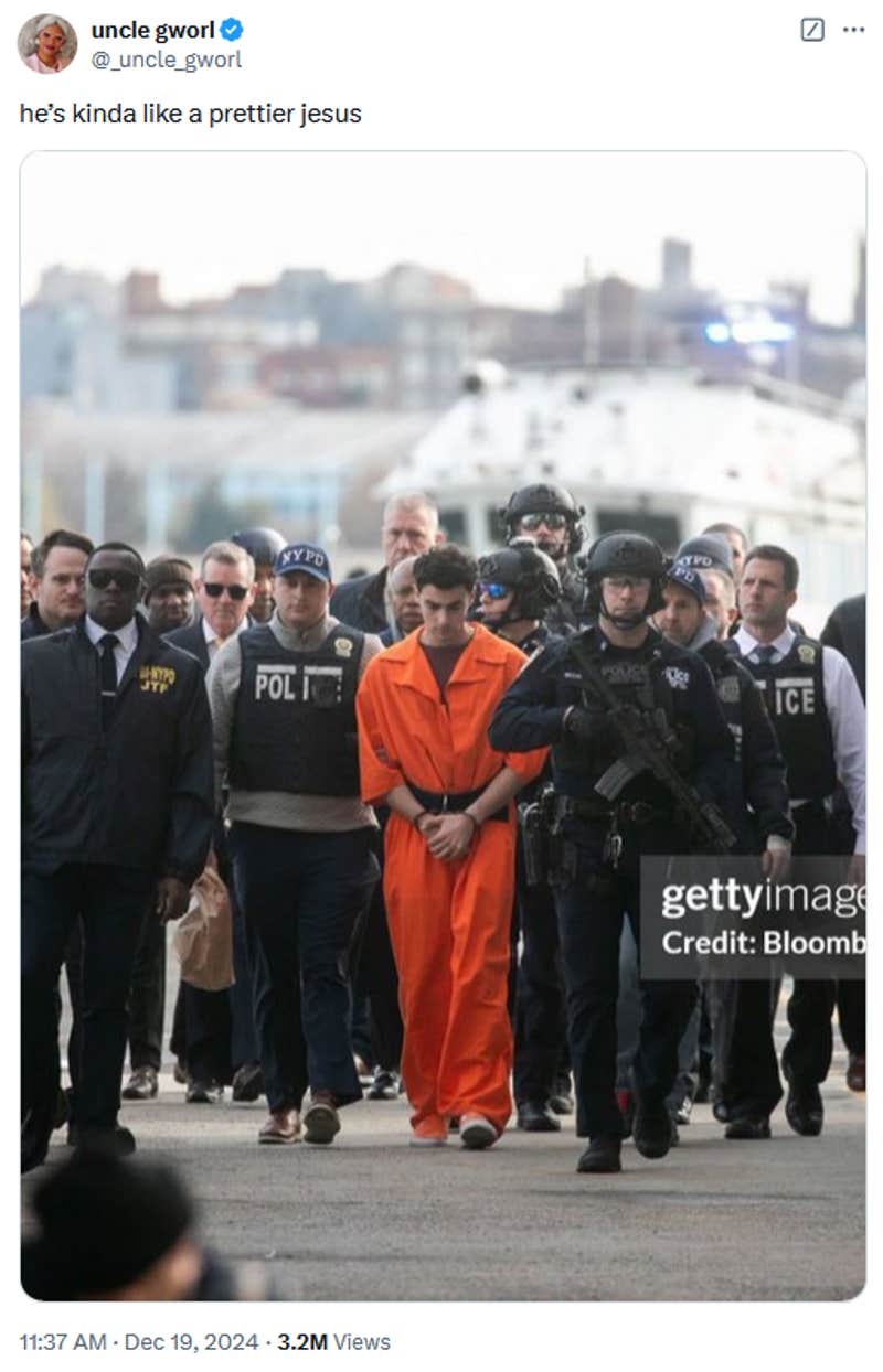 Luigi Mangione Compared To Superman, Jesus After Perp Walk Pics Go Viral