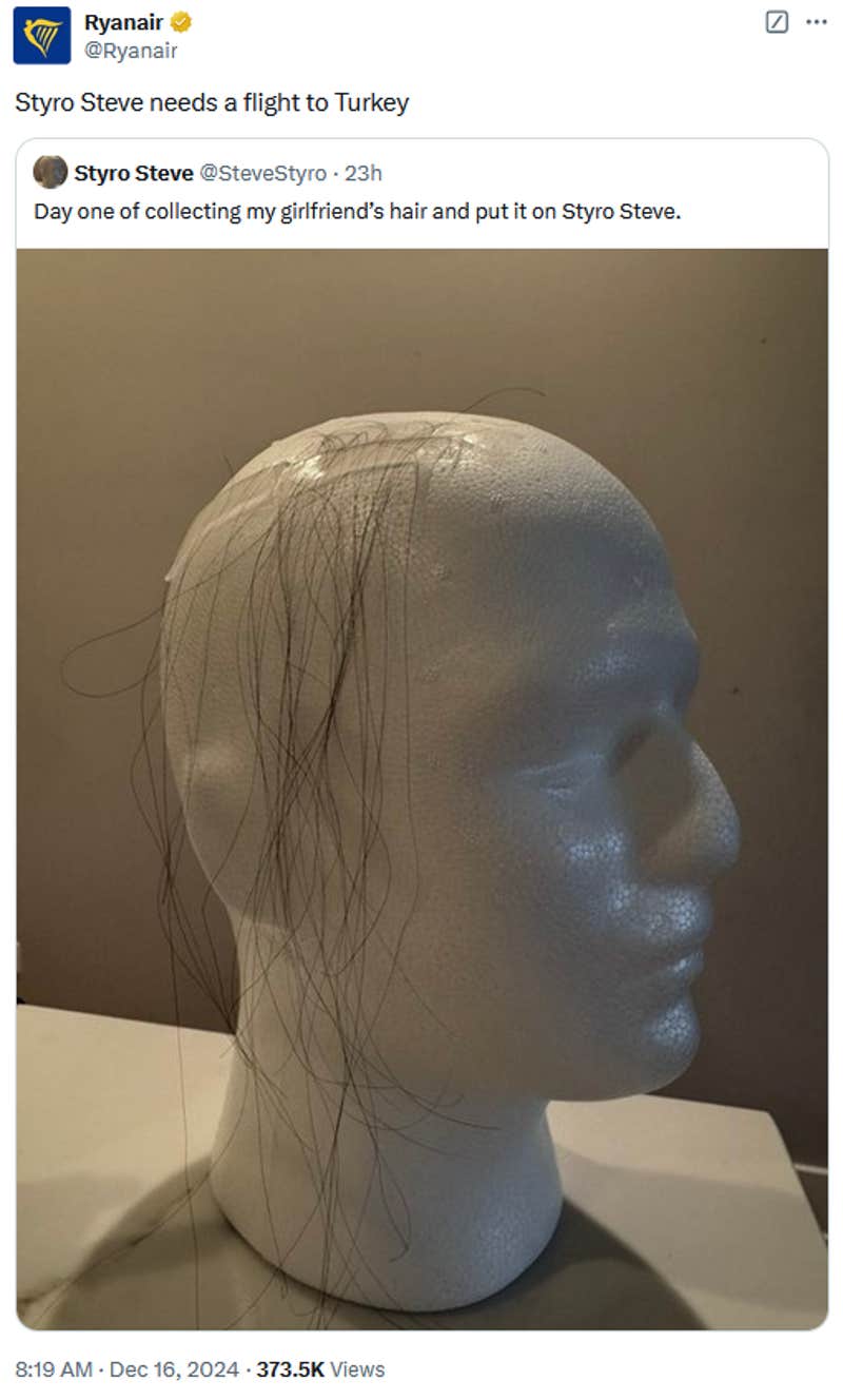 Why Is Someone Taping Their Girlfriend's Hair To A Styrofoam Head Named ...