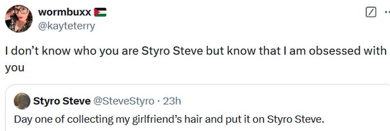 Why Is Someone Taping Their Girlfriend's Hair To A Styrofoam Head Named ...