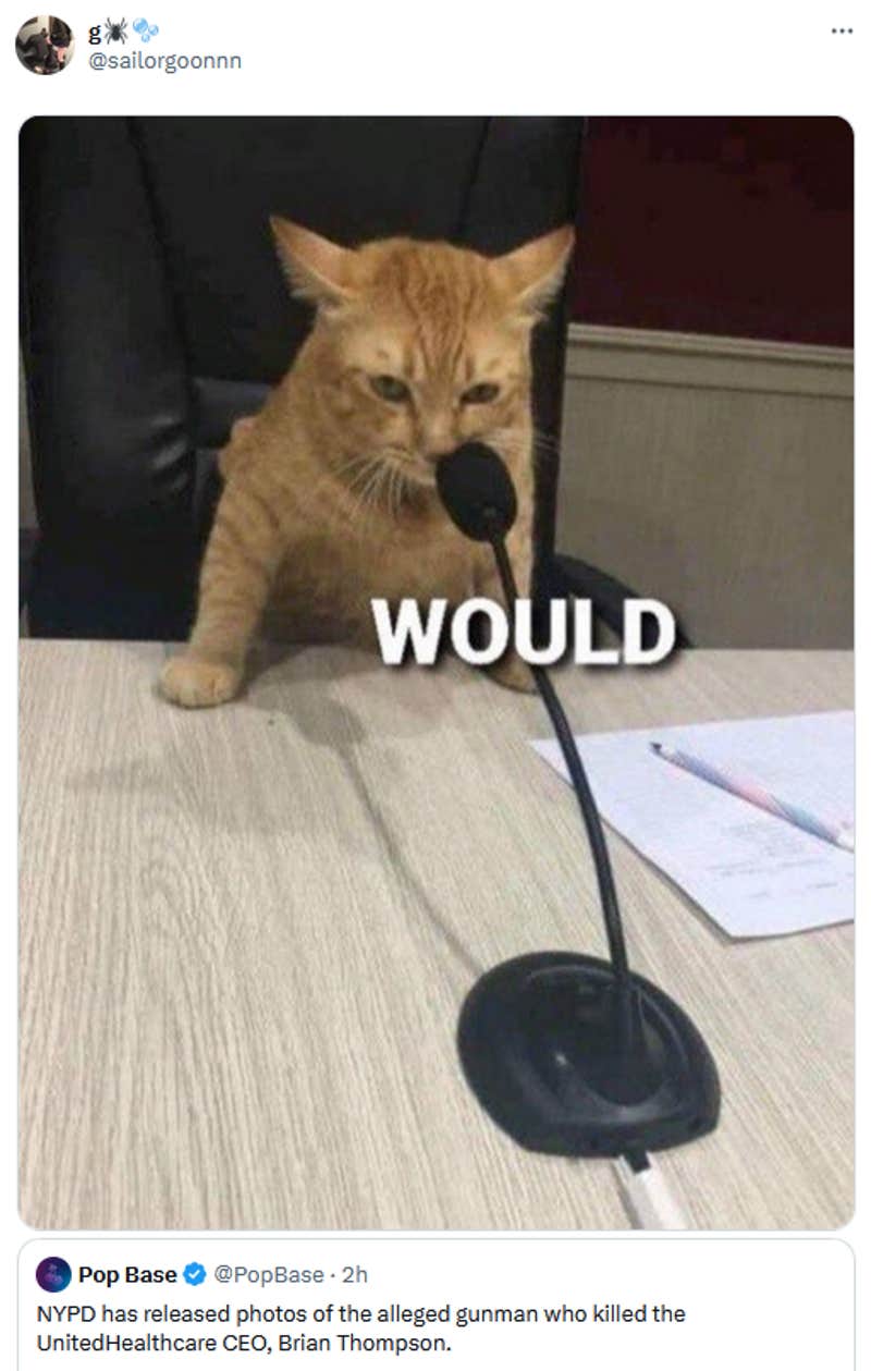 The Internet Is Mad Thirsty For The UHC CEO Shooting Suspect