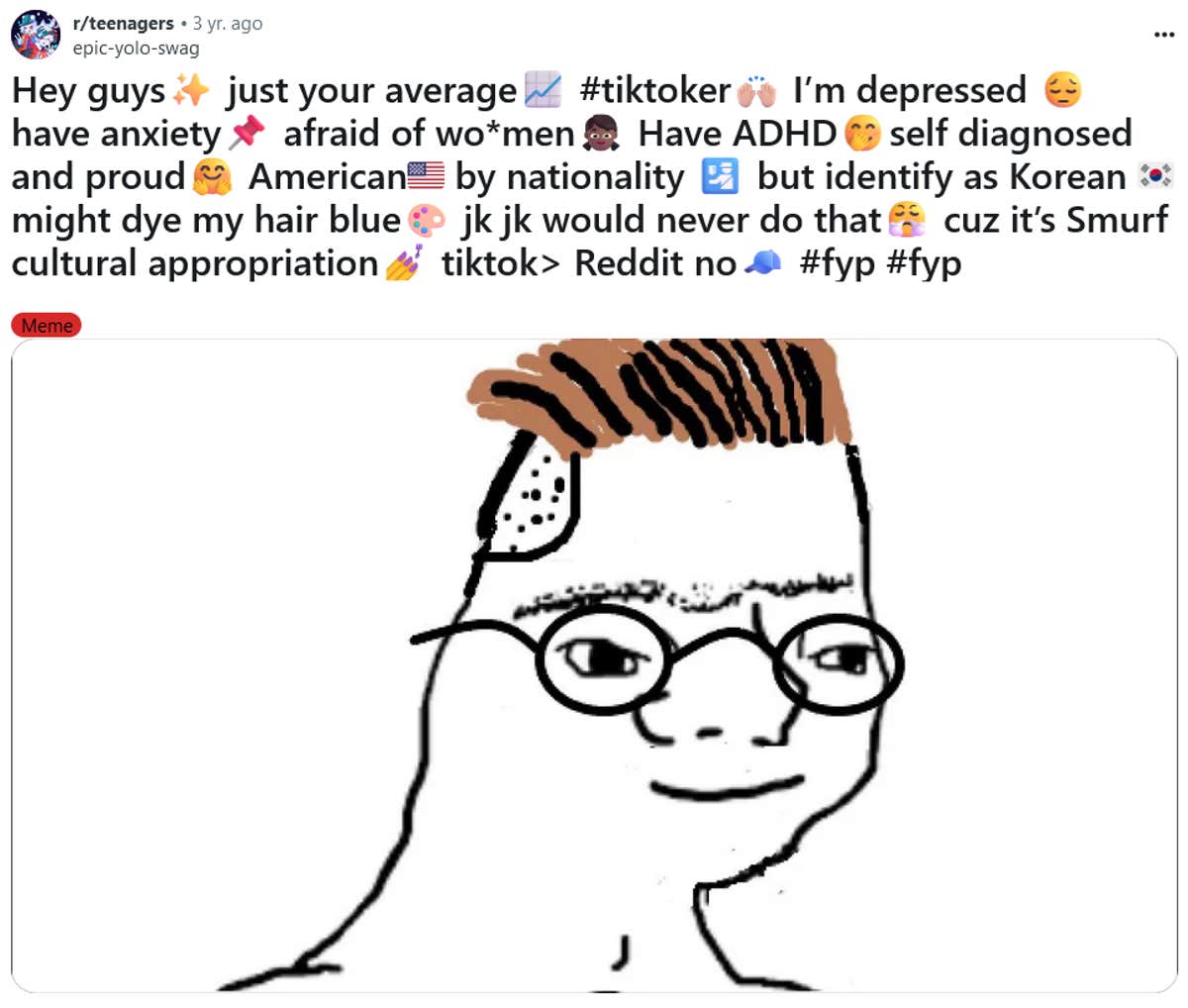 The Zoomer Wojak Immortalized Generation Z Hate