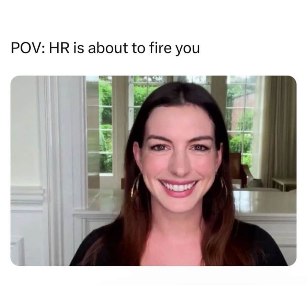 The Anne Hathaway Zoom Meme Is The Face Of Remote HR