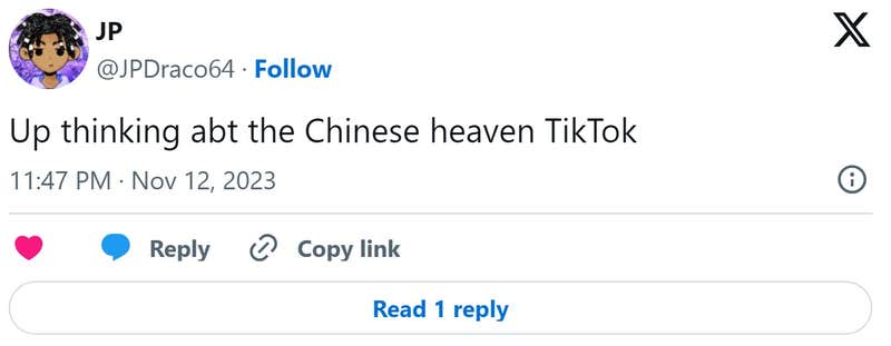What Is The 'When You Get To Heaven But It's Chinese' Meme?