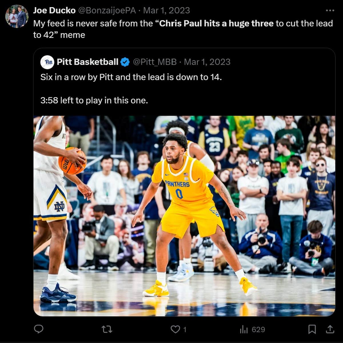 Chris Paul Hits A Huge Three Meme: Celebrating A Blowout Defeat