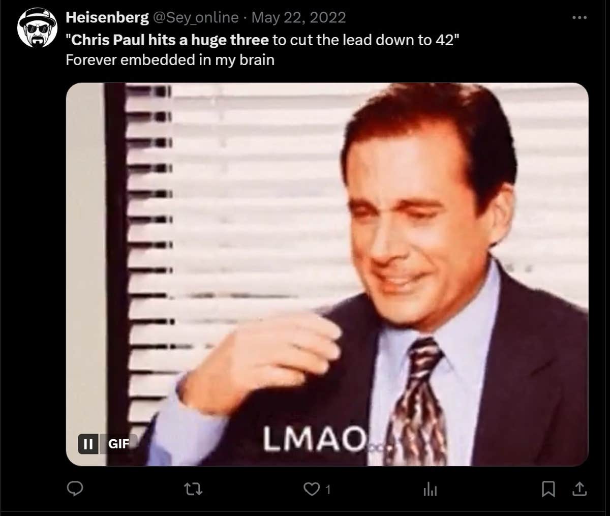 Chris Paul Hits A Huge Three Meme: Celebrating A Blowout Defeat