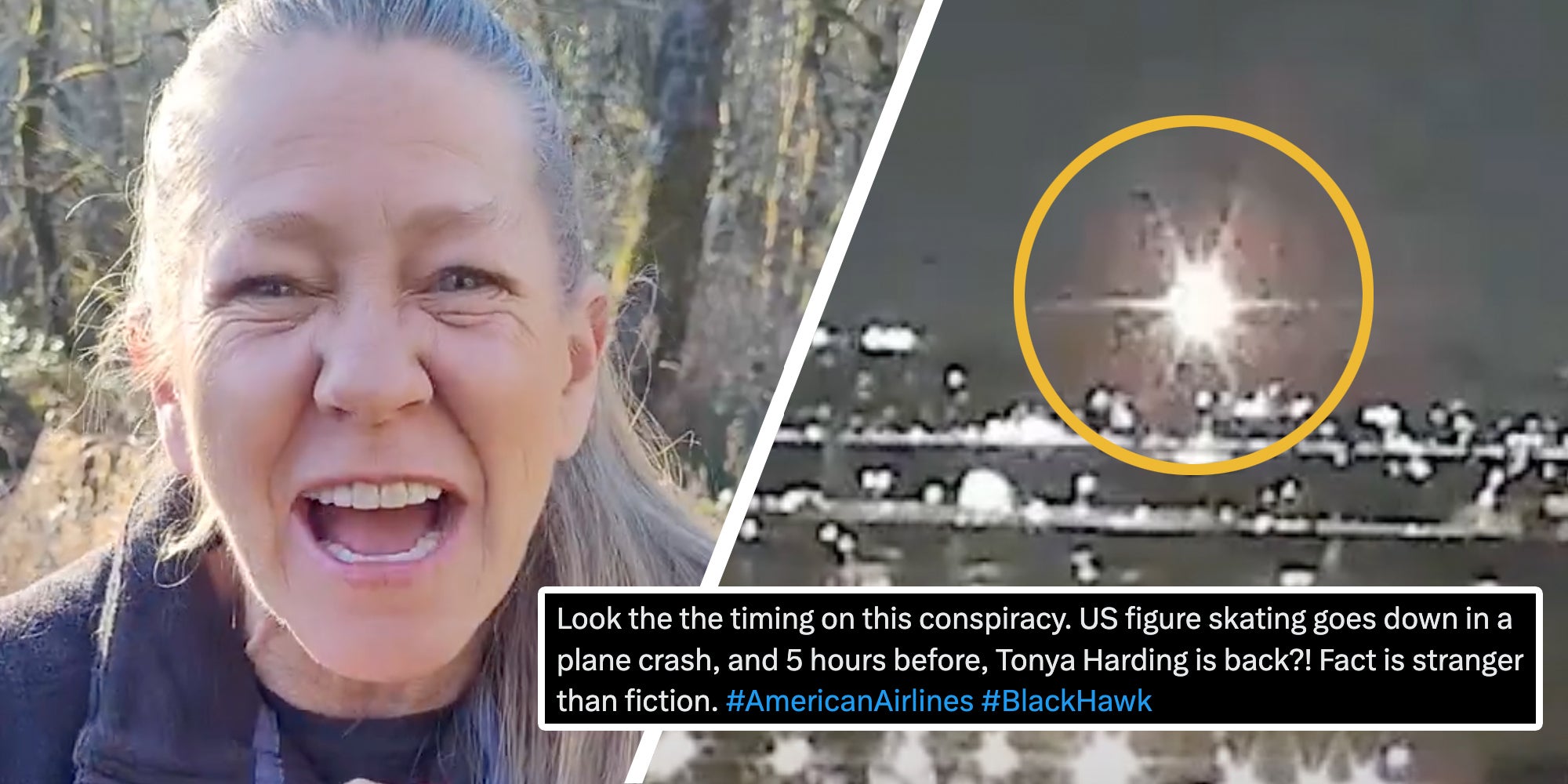 Tonya Harding Joins X—hours Later Conspiracy Theorists Tie Her To The Dc Plane Crash