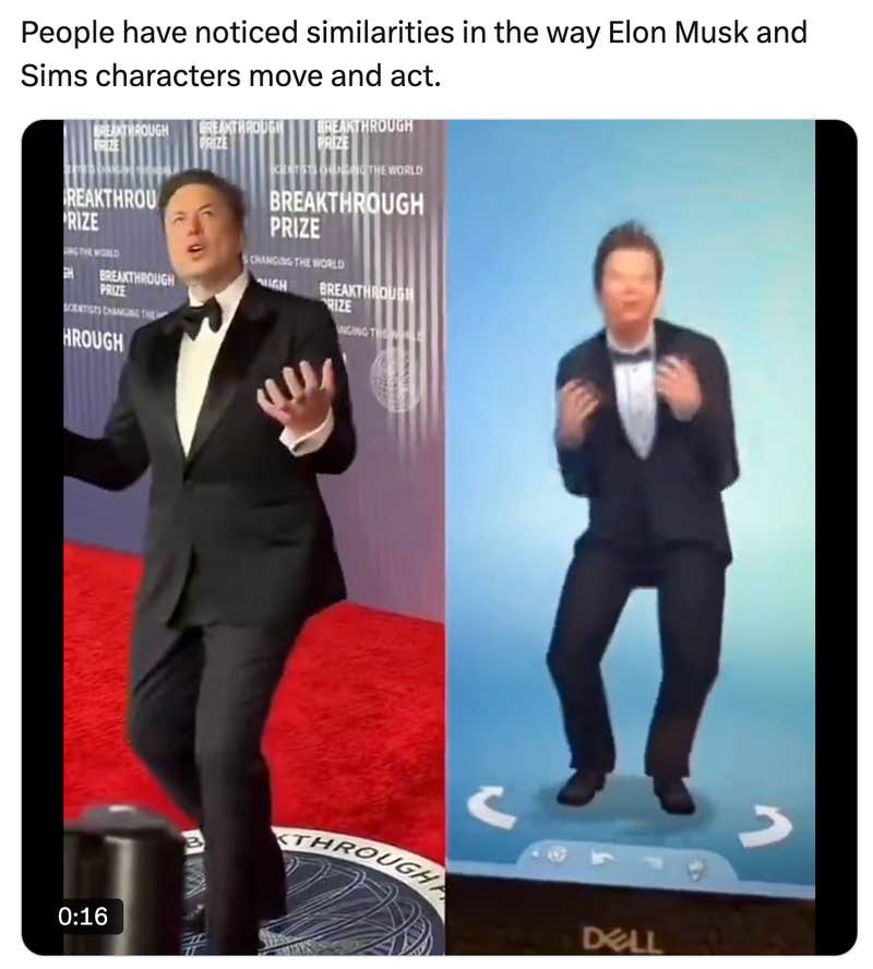 Elon Musk’s Movements Are So Uncanny People Are Comparing Him to a Sim