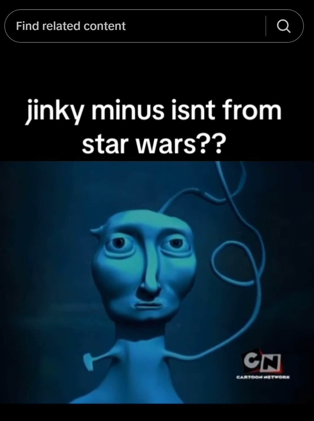 Are 'Jinky Minus' and 'Gaper Bingzoid' real 'Star Wars' characters?