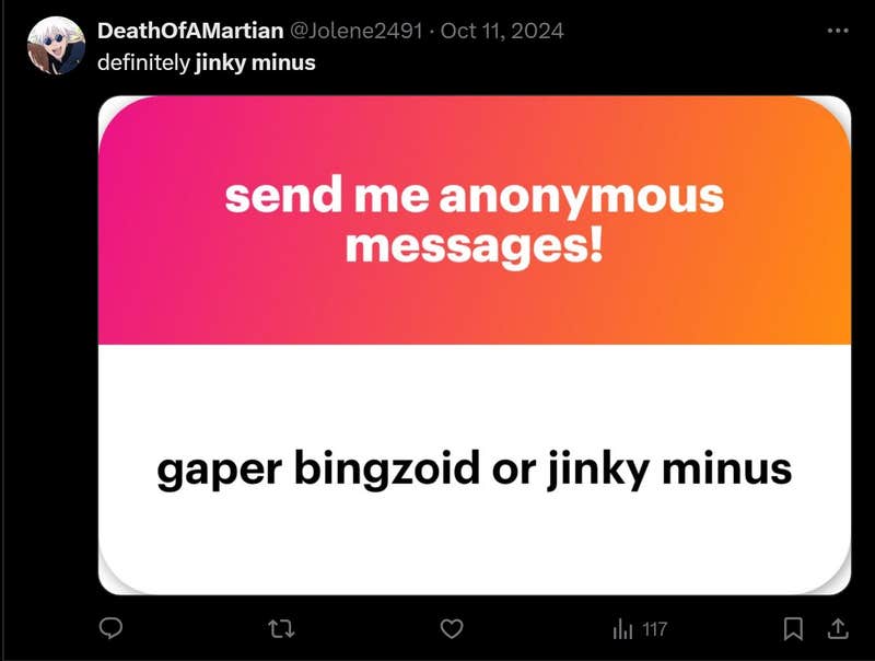 Are 'Jinky Minus' and 'Gaper Bingzoid' real 'Star Wars' characters?