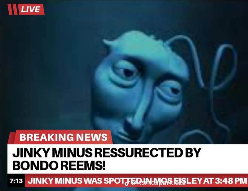 Are 'Jinky Minus' and 'Gaper Bingzoid' real 'Star Wars' characters?