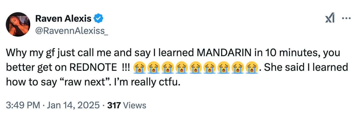 'Raw, next question' invades RedNote as Americans simp for C