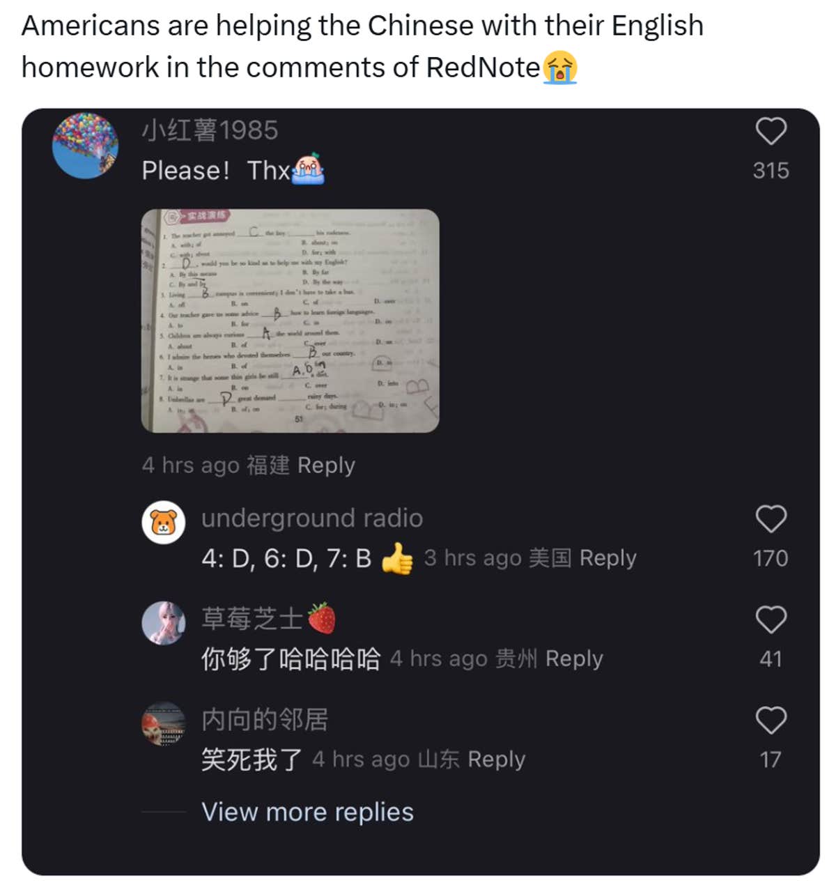 Chinese RedNote Users Are Asking Americans For Homework Help