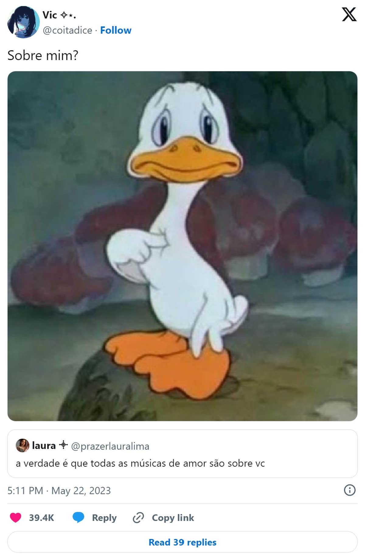 The ‘Sad Duck Pointing At Himself’ Meme, Explained