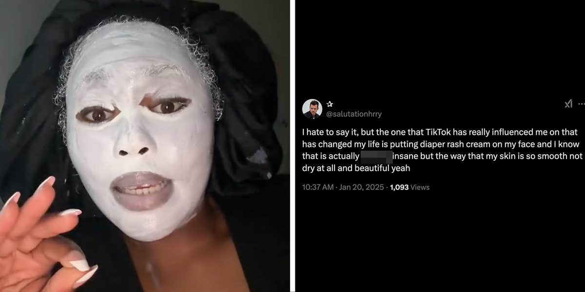 People Are Swearing By Putting Diaper Rash Cream On Their Faces