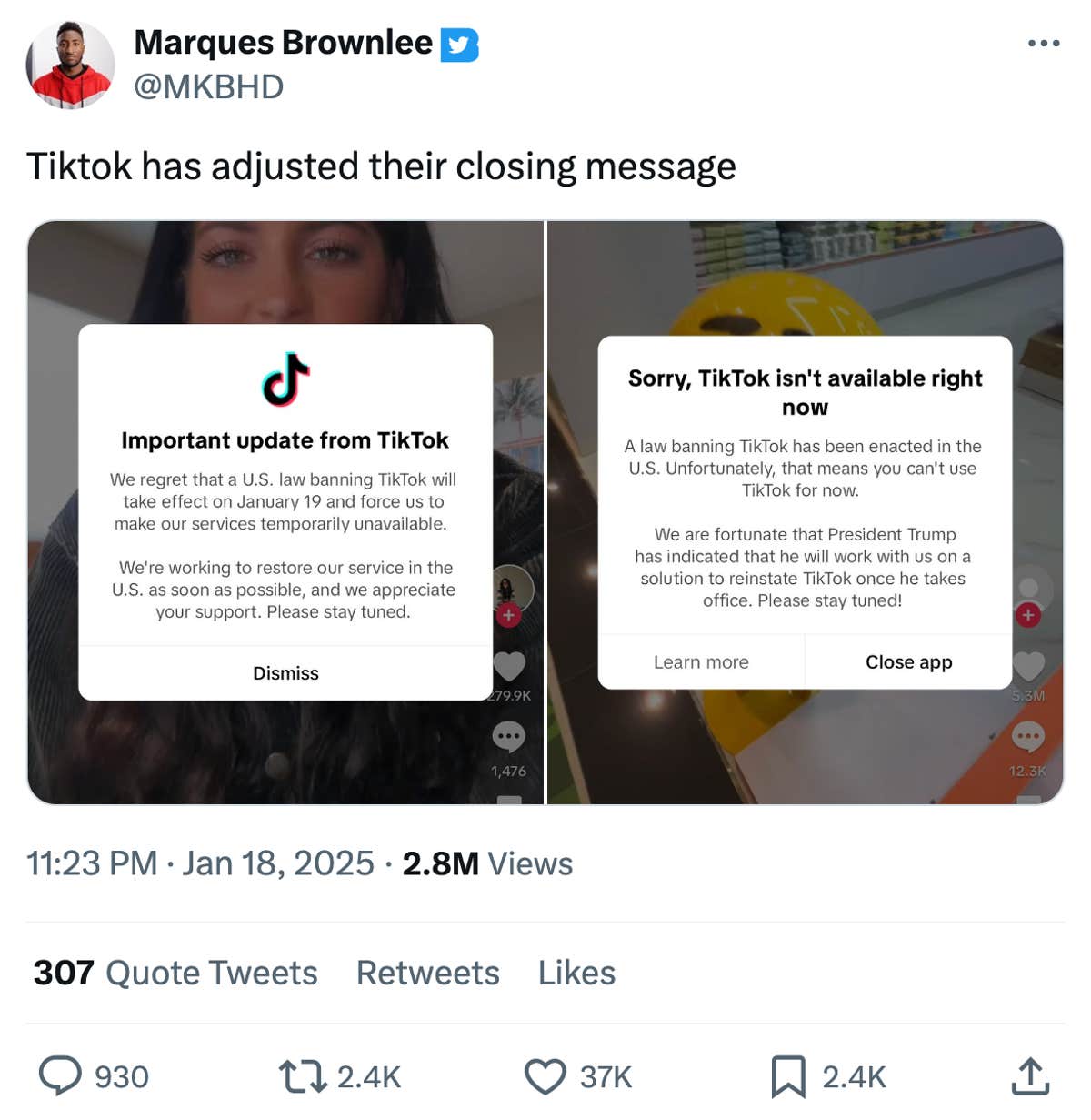 20 Of The Funniest TikTok Ban Message Parody Memes