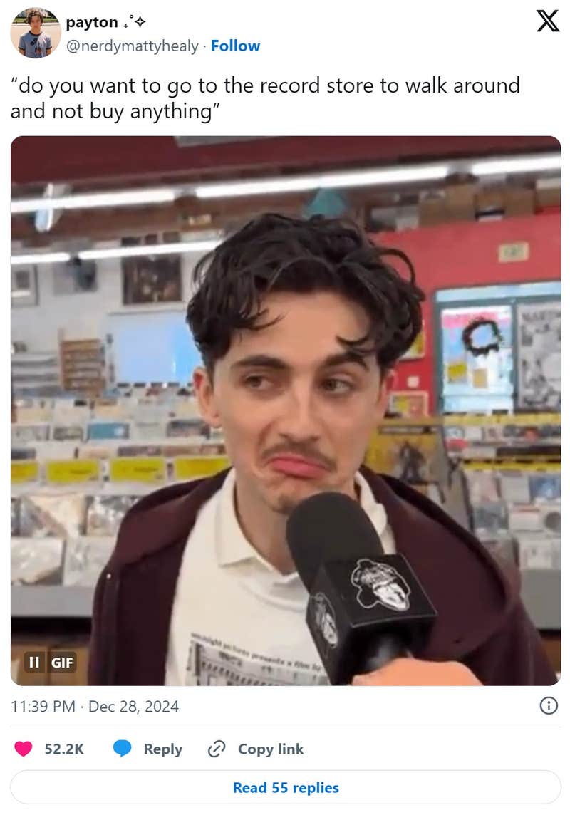 Timothée Chalamet Frowning Becomes A Reaction Meme After Nardwuar Interview