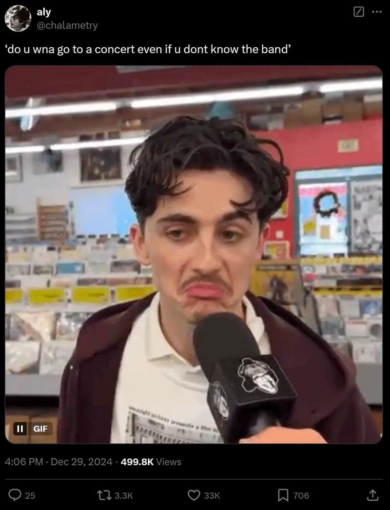 Timothée Chalamet Frowning Becomes A Reaction Meme After Nardwuar Interview