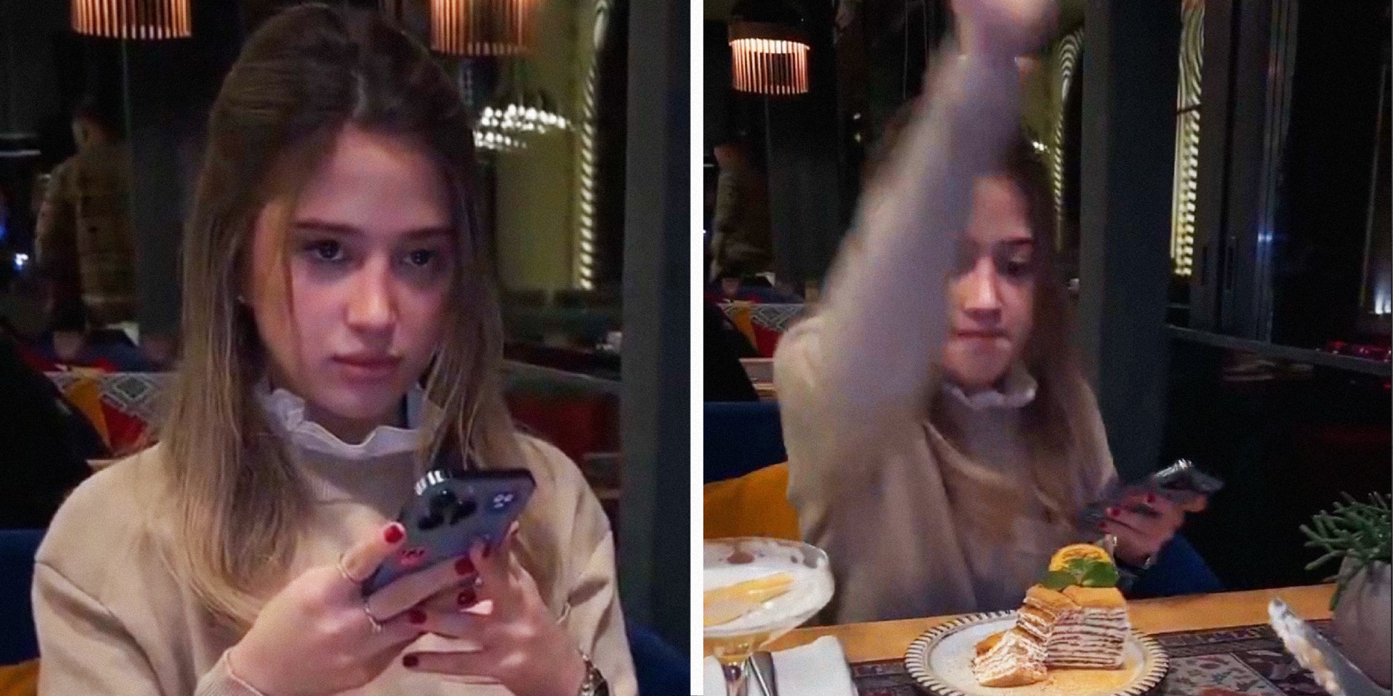 Viral cake smash video has people arguing whether woman's reaction was ...