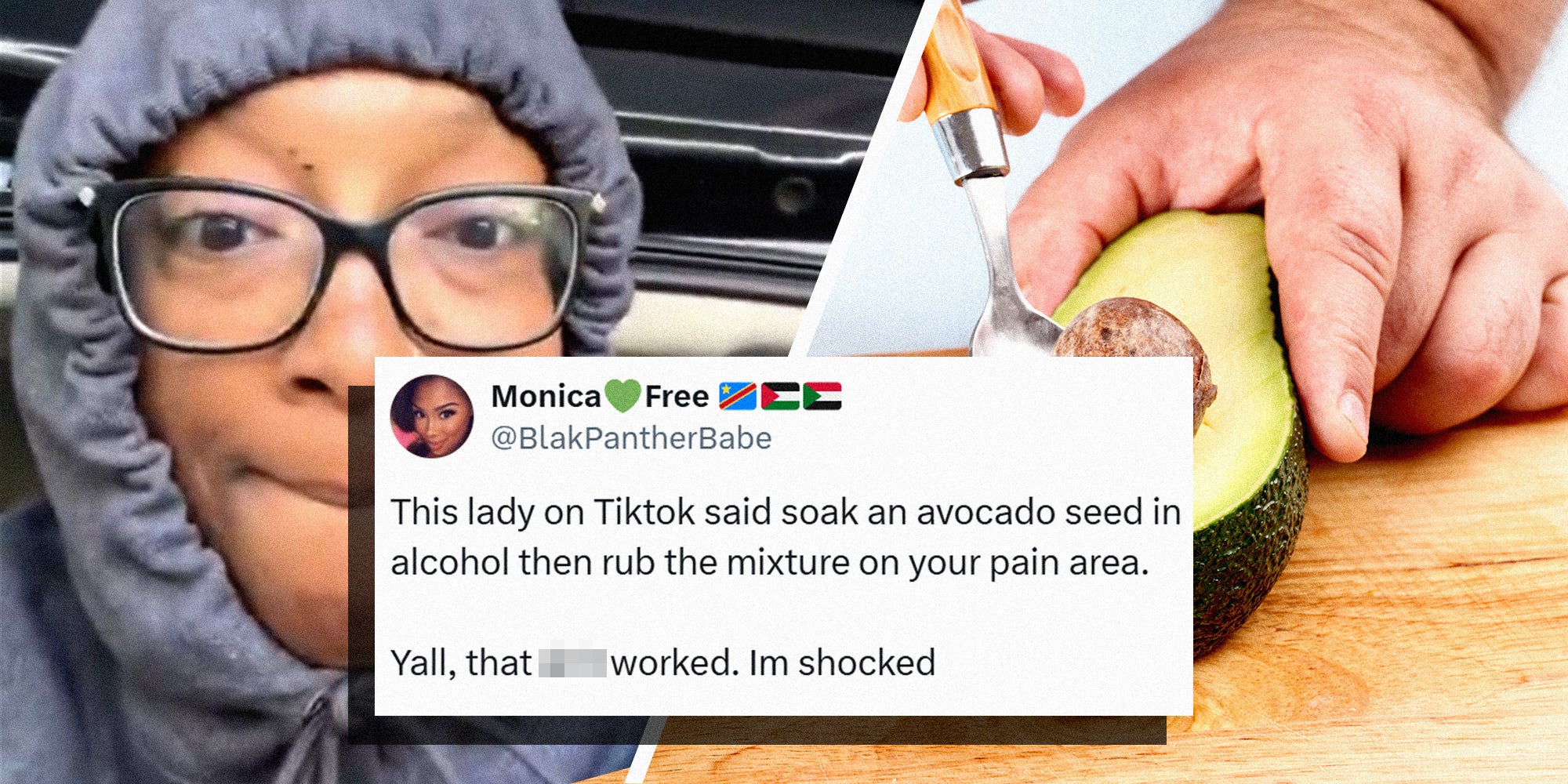 Does the avocado seed and alcohol hack actually relieve pain?