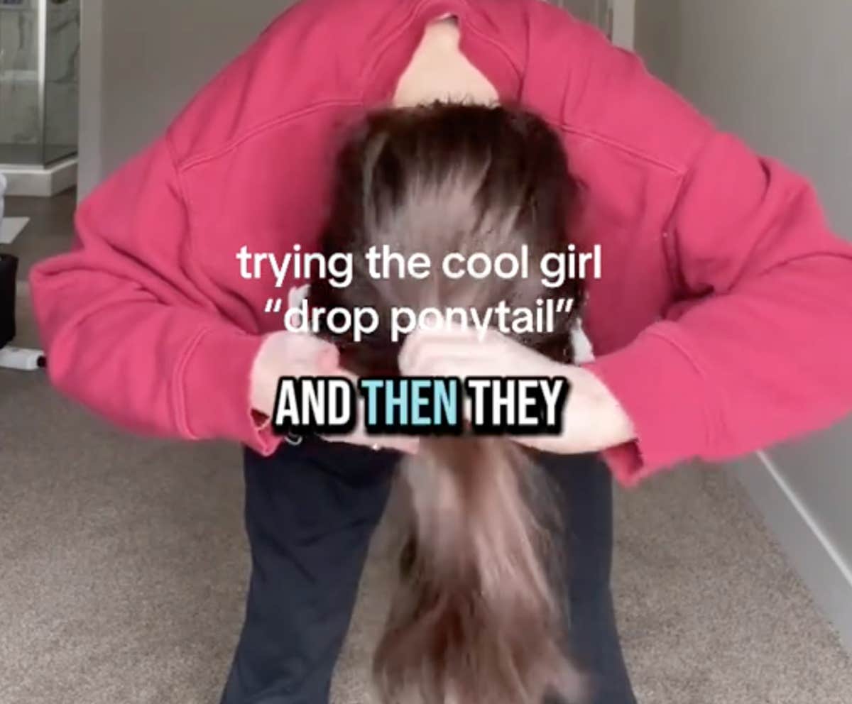 All the cool girlies are wearing drop ponytails. Here's what that is ...