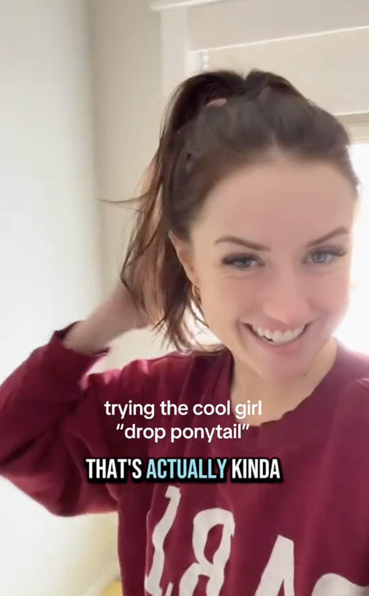 All the cool girlies are wearing drop ponytails. Here's what that is ...