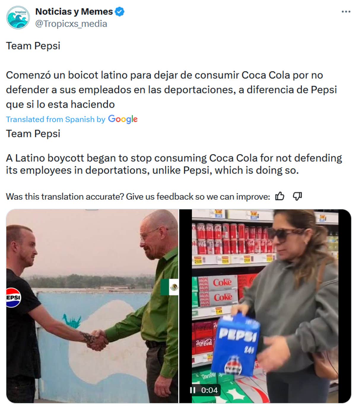 Latinos are boycotting Coca Cola over ICE rumors