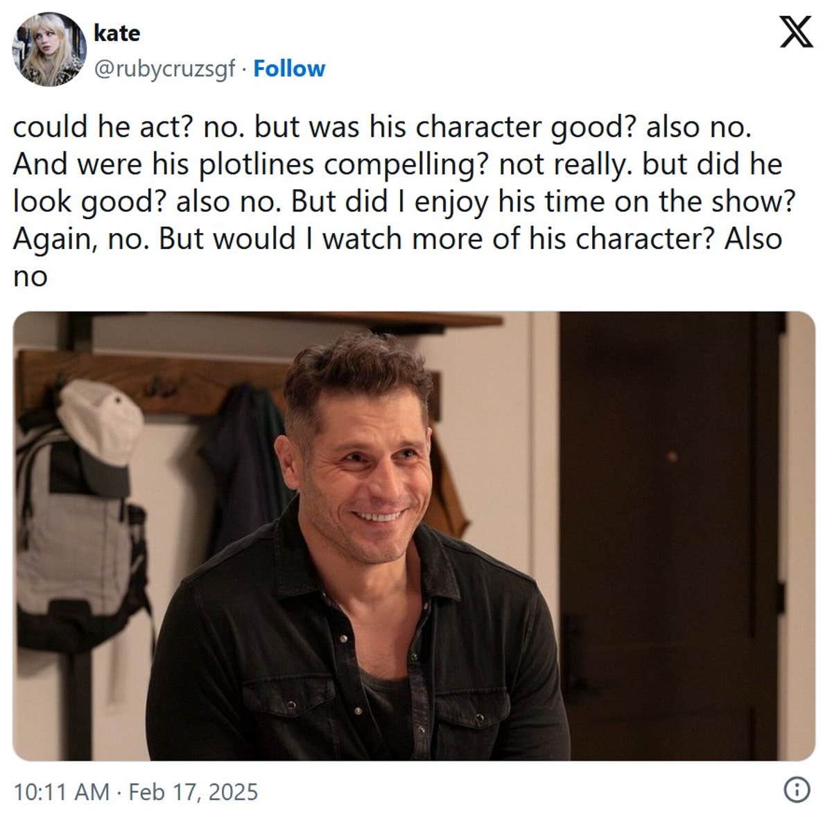 'Could he act? No. But was his character good? Also no': A copypasta ...