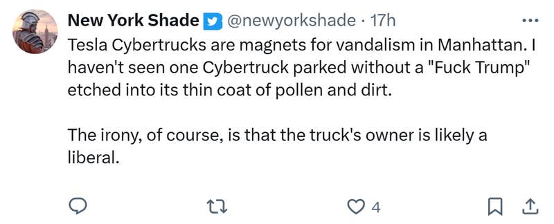A Cybertruck in Brooklyn got egged and smeared with dog poop—now ...