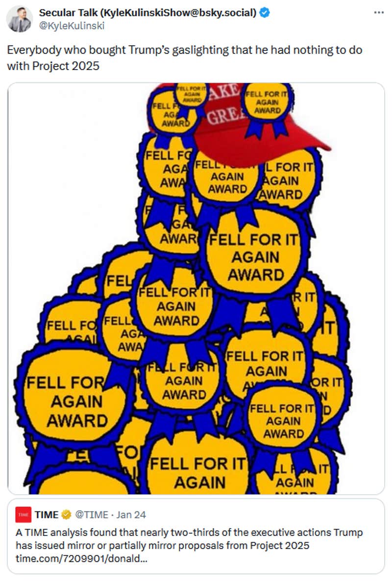 The 'Fell For It Again Award' meme is the new 'Leopards Ate My Face'