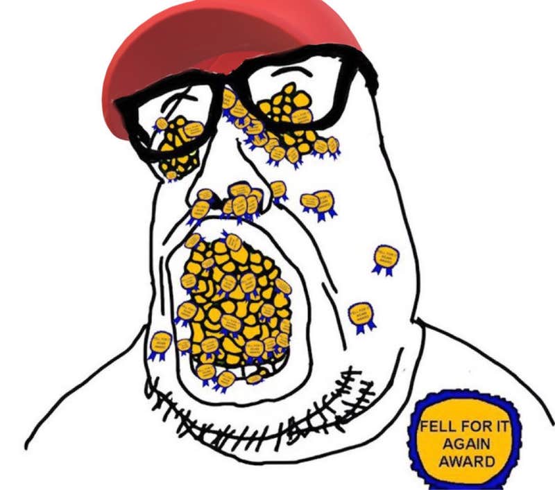 The 'Fell For It Again Award' meme is the new 'Leopards Ate My Face'