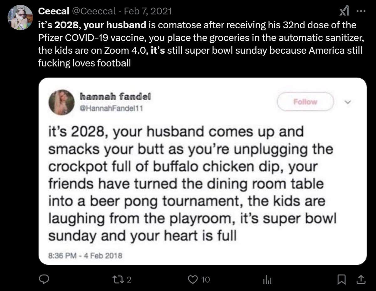 What Is the 'It’s 2028, Your Husband Smacks Your Butt' meme? Super Bowl ...