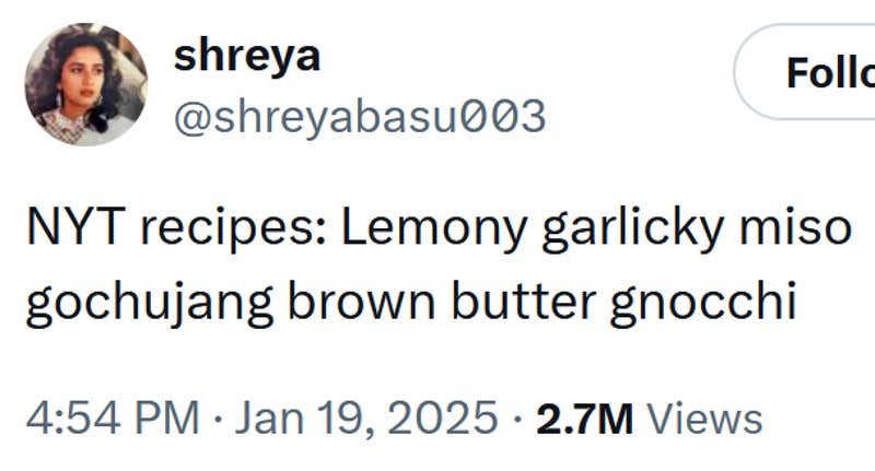 The 'lemony miso gochujang brown butter gnocchi' meme just became a ...