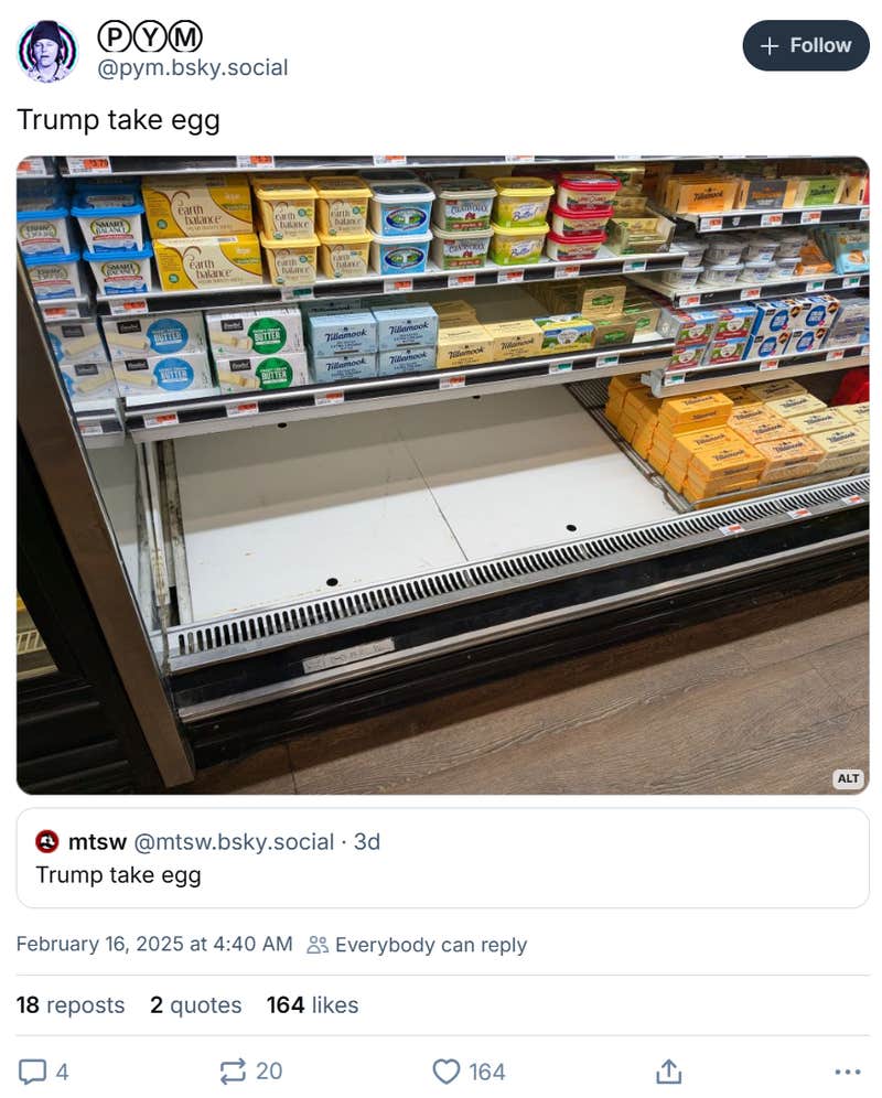 ‘Trump Take Egg’ photos trend as shoppers call out high egg prices and ...