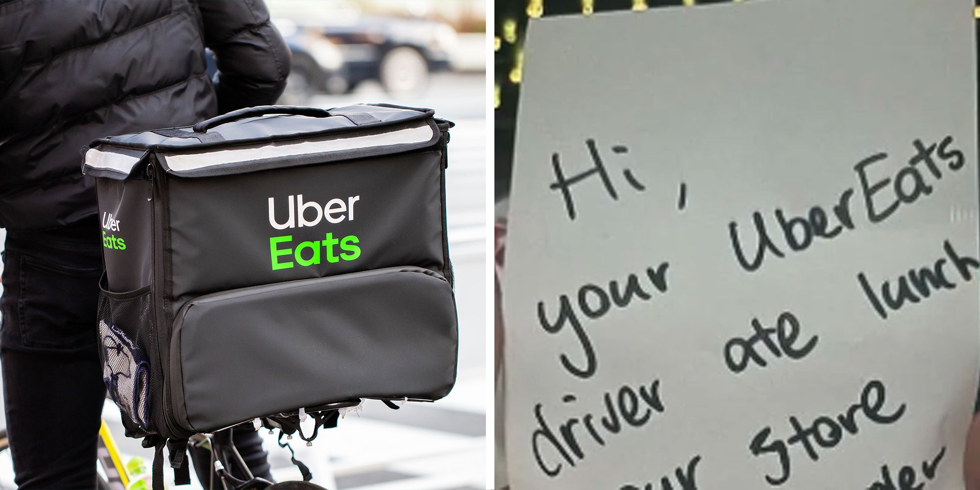 Restaurant pens note to customer after Uber Eats driver ate their meal
