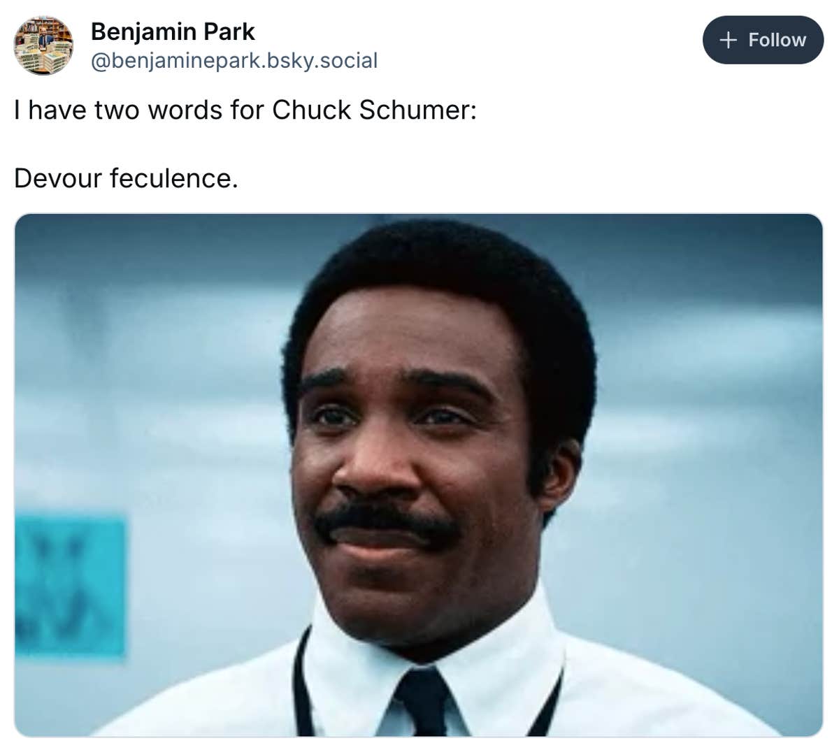 What does 'Devour Feculence' mean and why is it a meme?