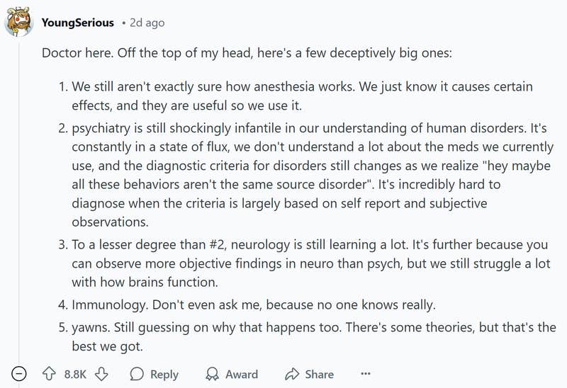 20 doctors of Reddit share the biggest mysteries about the human body ...
