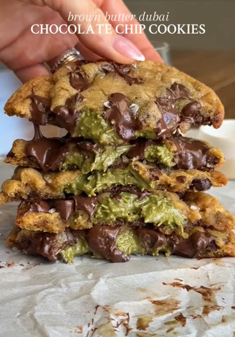 What Are Dubai Cookies? The Viral TikTok Dessert Stuffed With Pistachio ...