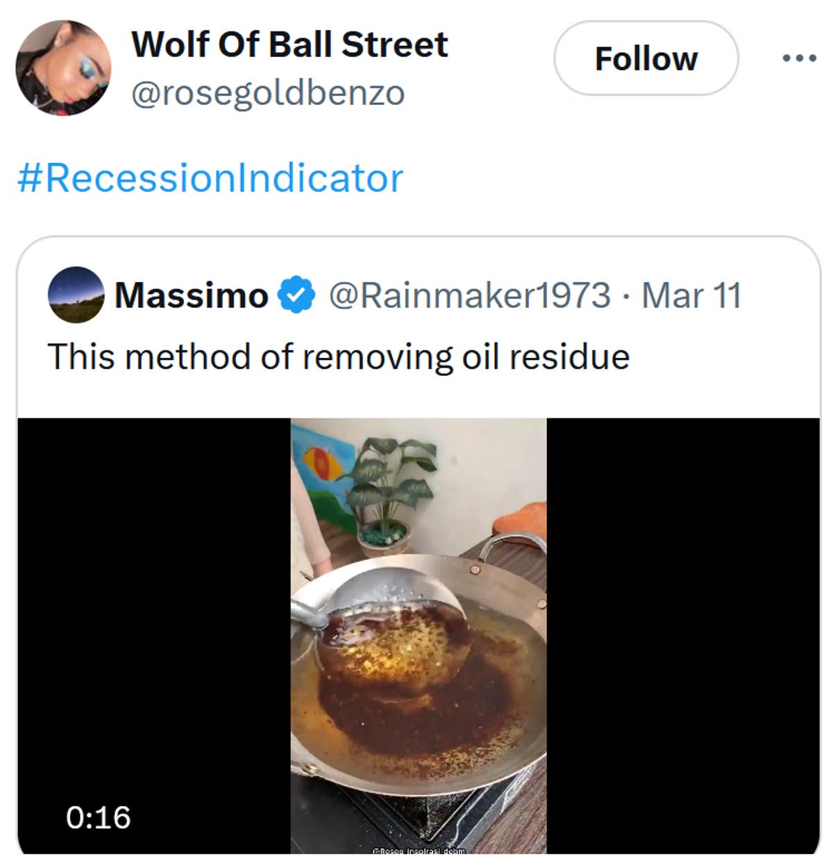 What is the recession indicator meme all over the internet?