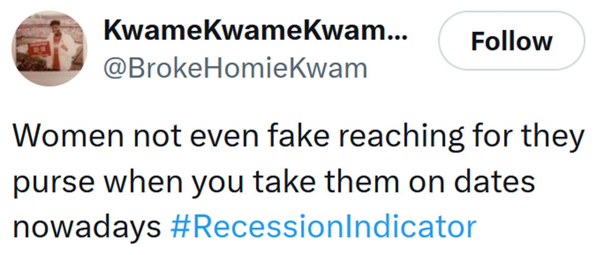 What is the recession indicator meme all over the internet?