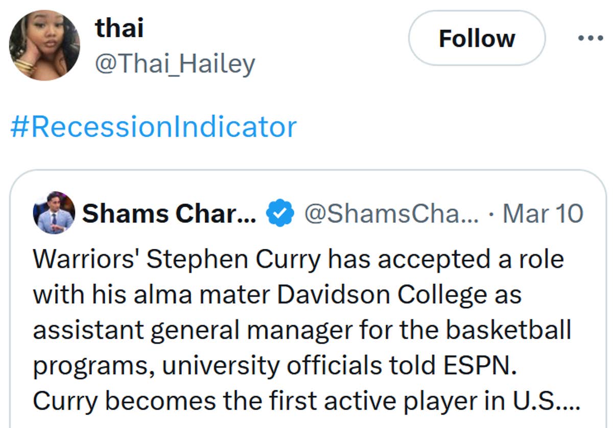 What is the recession indicator meme all over the internet?