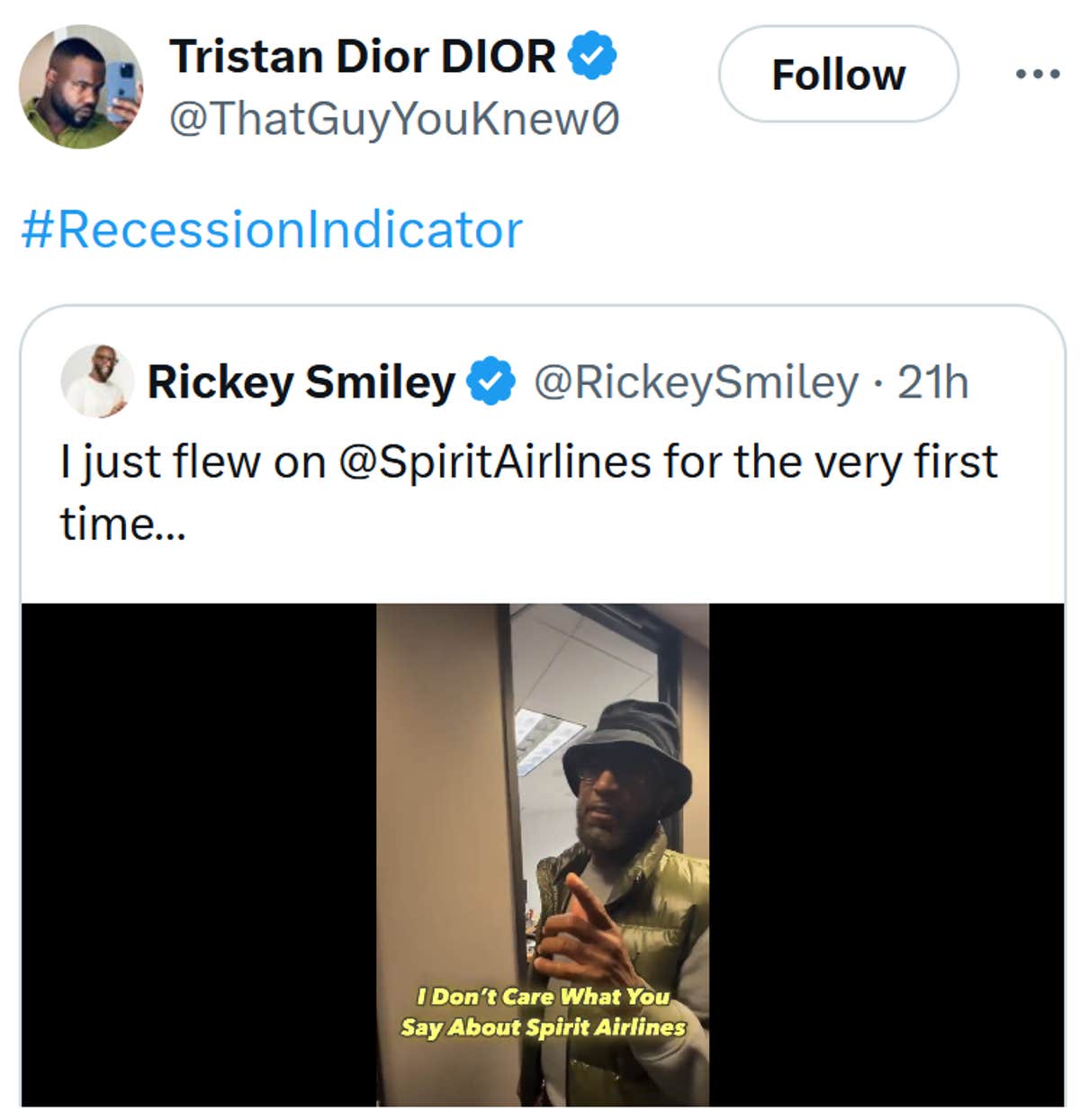 What is the recession indicator meme all over the internet?