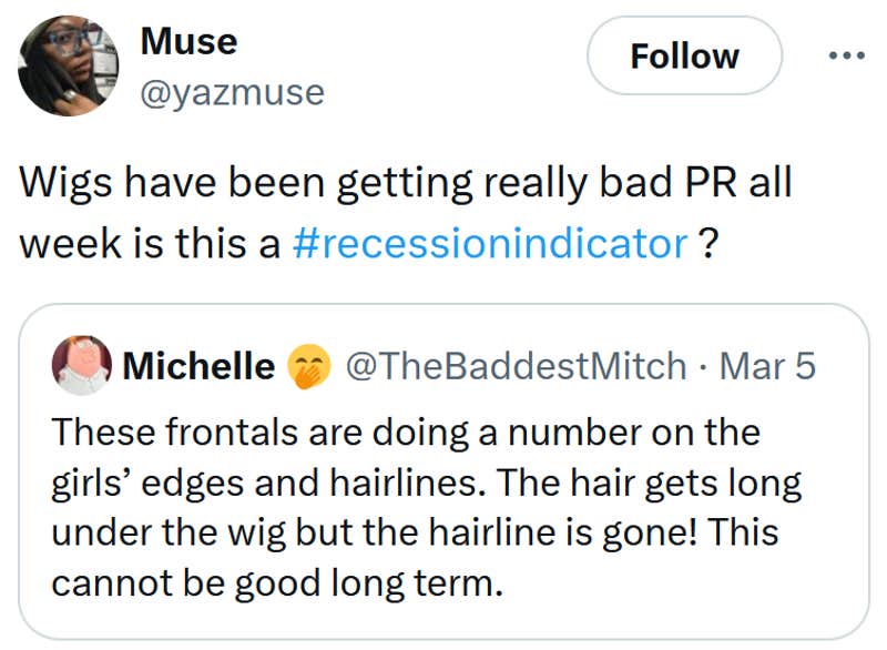 What is the recession indicator meme all over the internet?