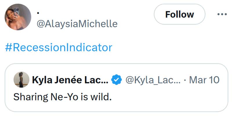 What is the recession indicator meme all over the internet?